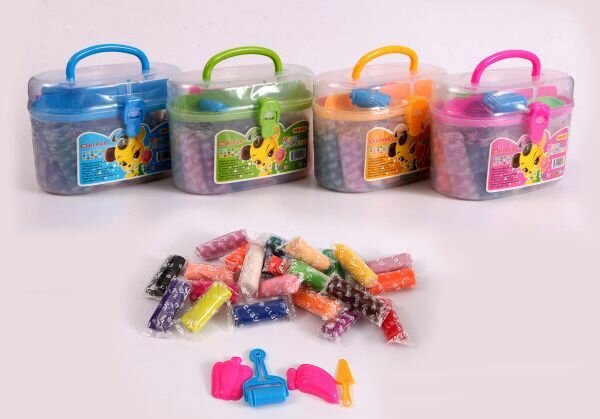 Масса для лепки 700гр. 24 цвета с набором форм "ASMAR"