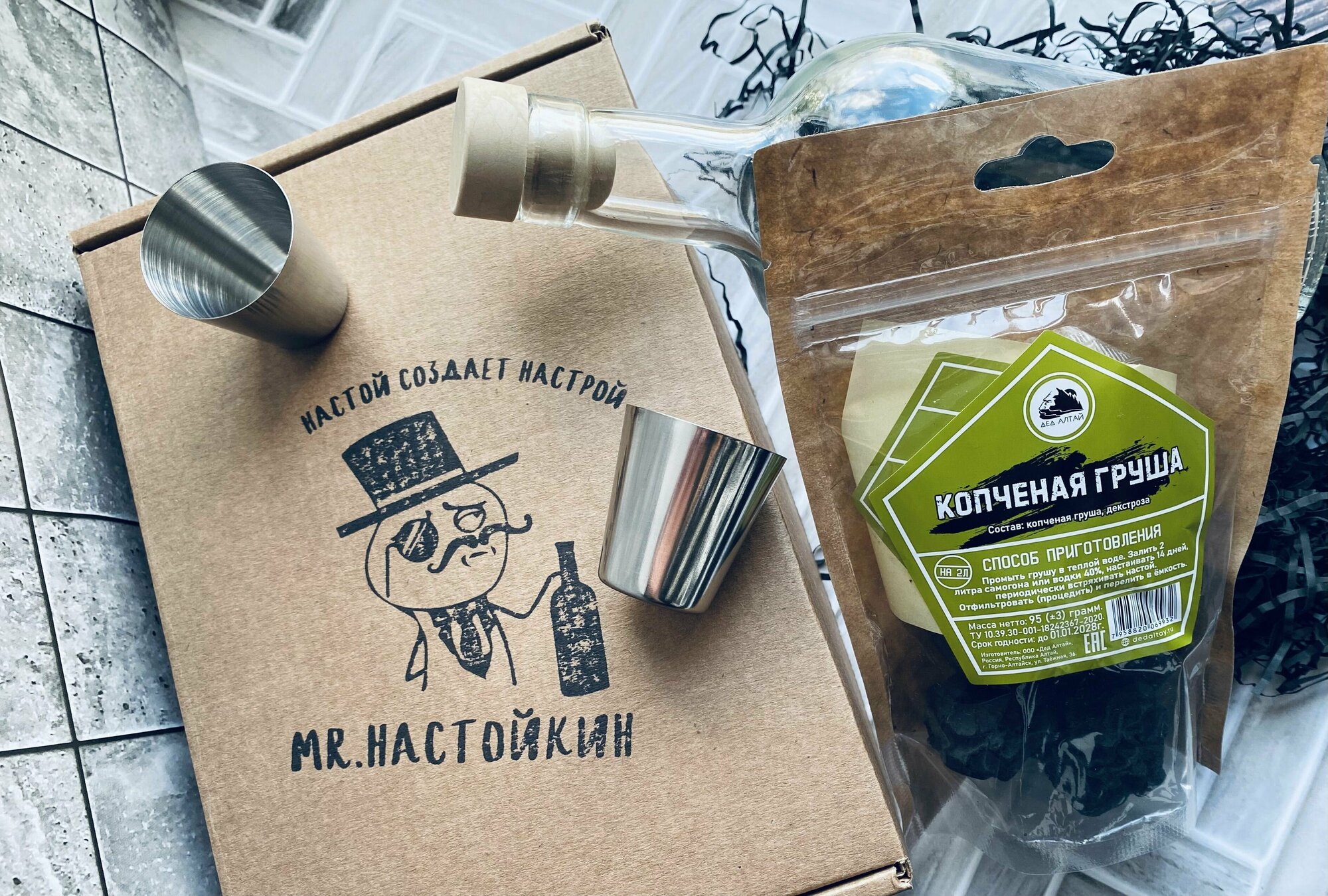 Набор для приготовления настойки Копченая Груша, смесь для настоек / Дед Алтай / подарочный набор