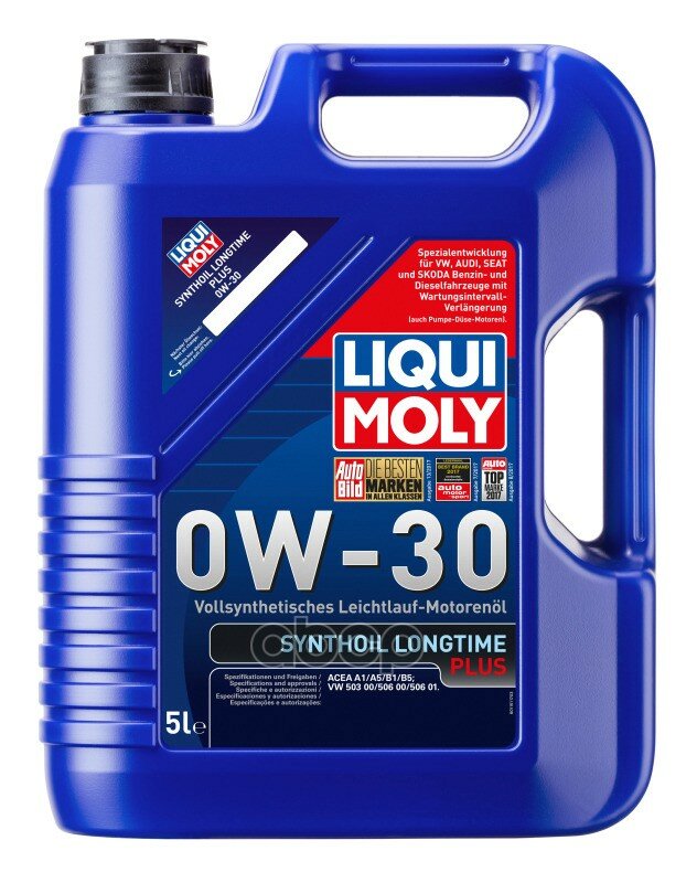 LIQUI MOLY 0W-30 Synthoil Longtime Plus, 5л (синт. мотор. масло) для VW R5 TDI V10 TDI