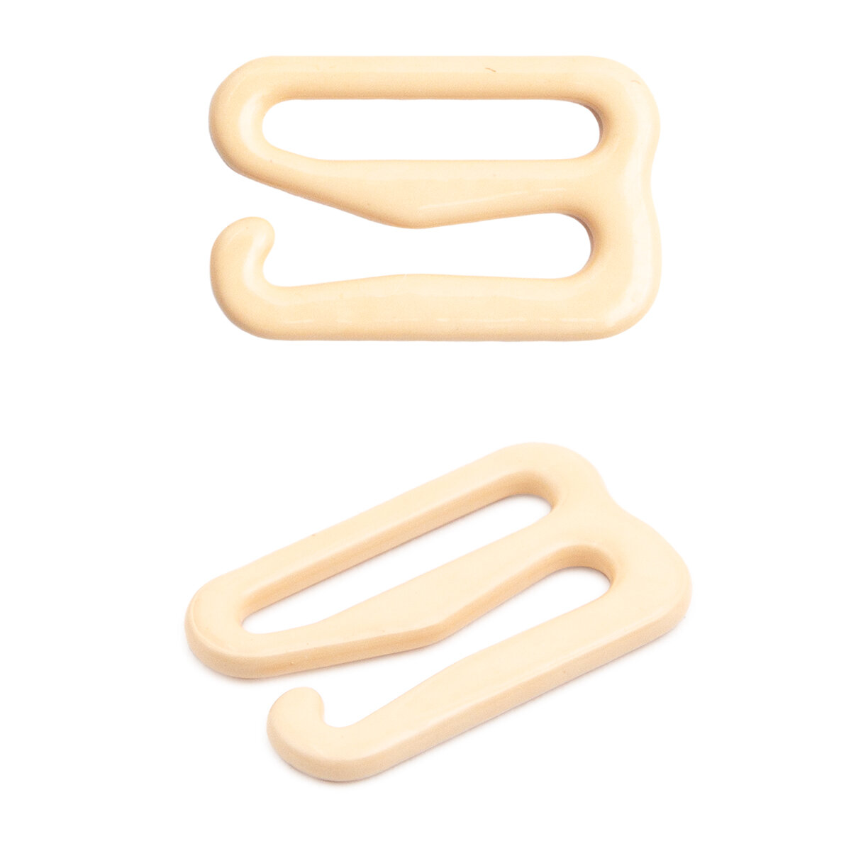 Крючки для бретелей 12 мм, 100 шт (металл, эмаль), Айрис (C180 телесные)