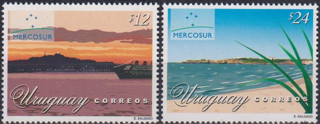 Почтовые марки Уругвай 2002г. "Туризм" Туризм, Водоемы MNH