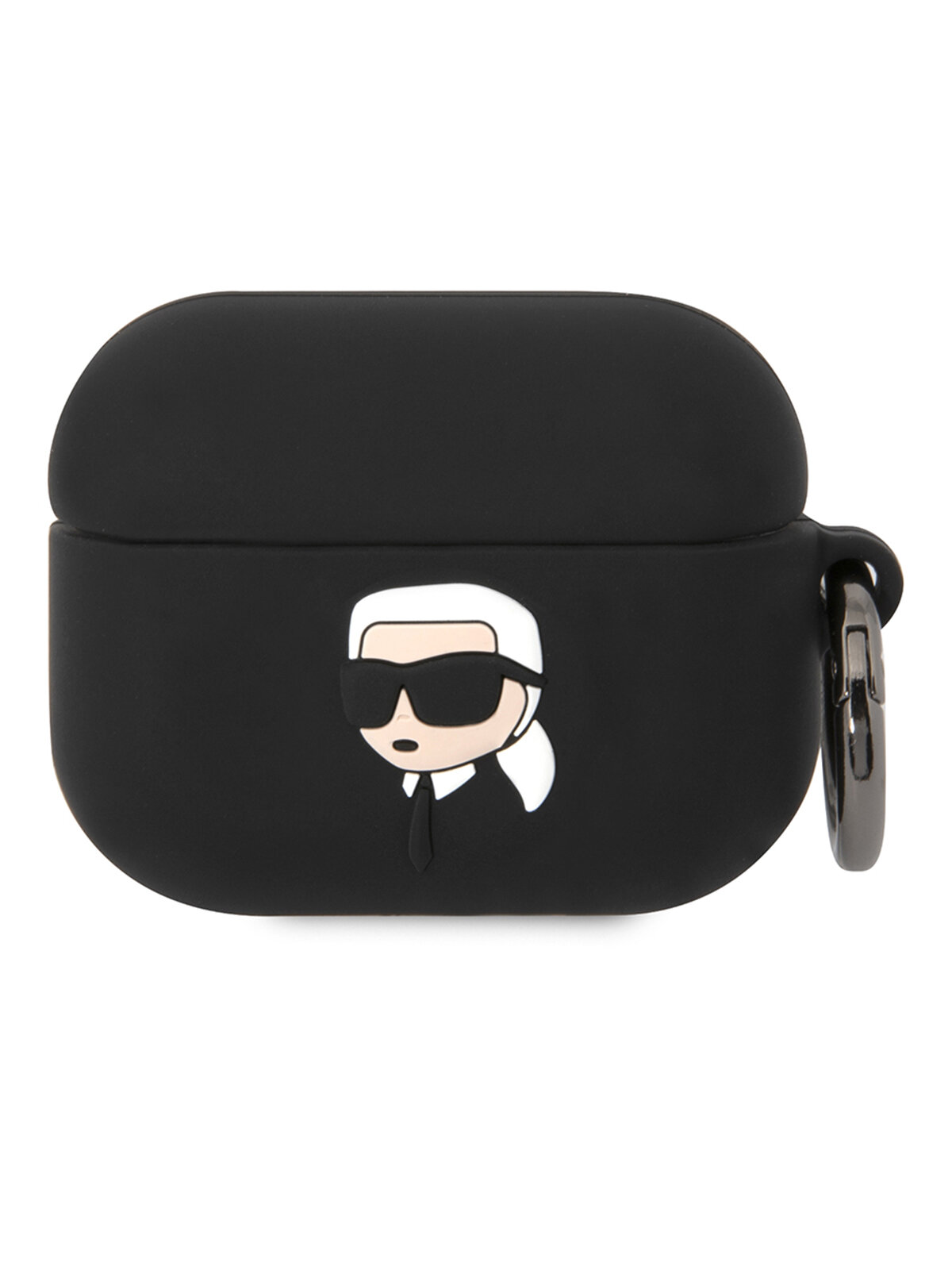 Lagerfeld для Airpods Pro чехол Silicone case with ring NFT 3D Karl Black