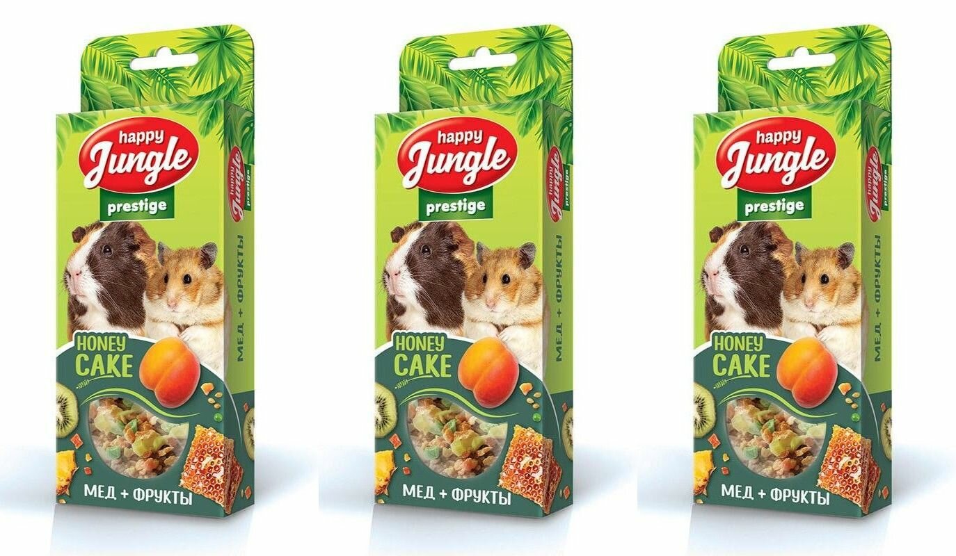 Happy Jungle Лакомство для грызунов Prestige Корзинки медовый микс, 3 шт в уп, 3 уп