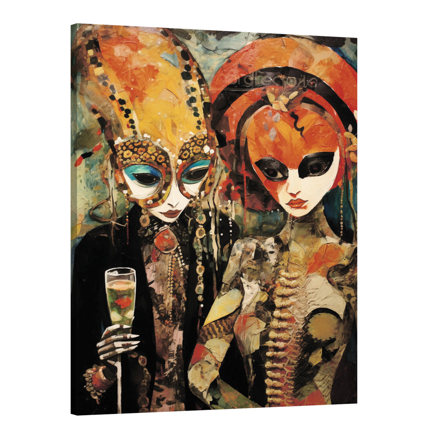 Интерьерная картина 50х70 "Змеиная маскарад"