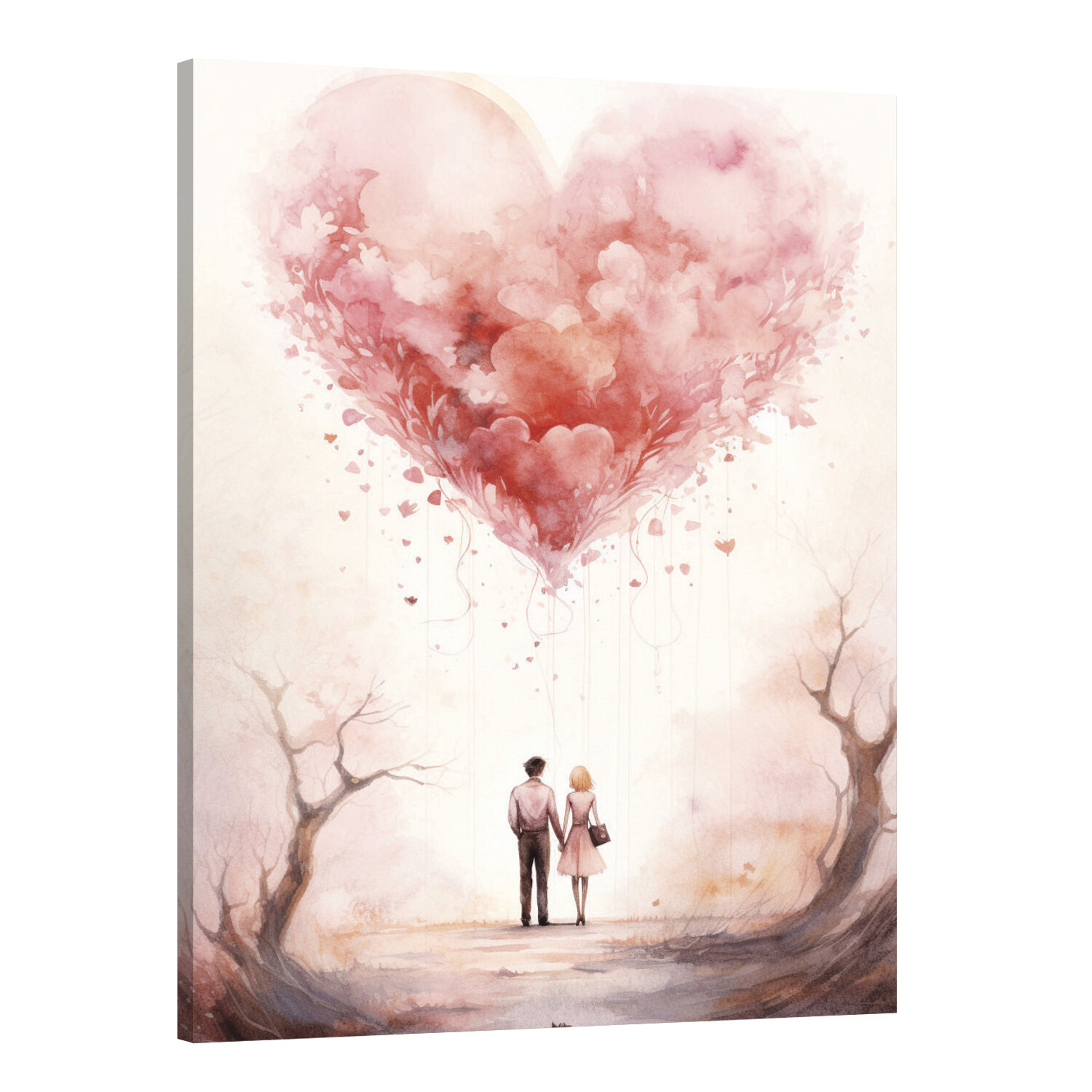 Интерьерная картина 50х70 "Встреча двух сердец"