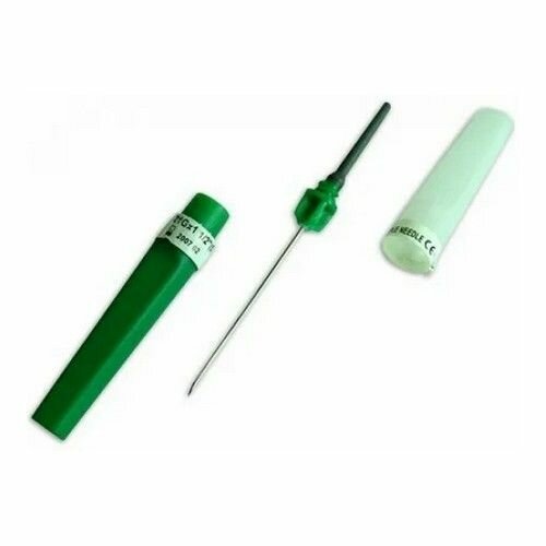 100шт Игла двусторонняя 21G длина 38мм для взятия крови