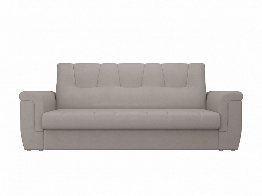 Прямой диван Эллиот Бежевый 2 Экокожа, книжка, 236х97х98 см, с ящиком для белья