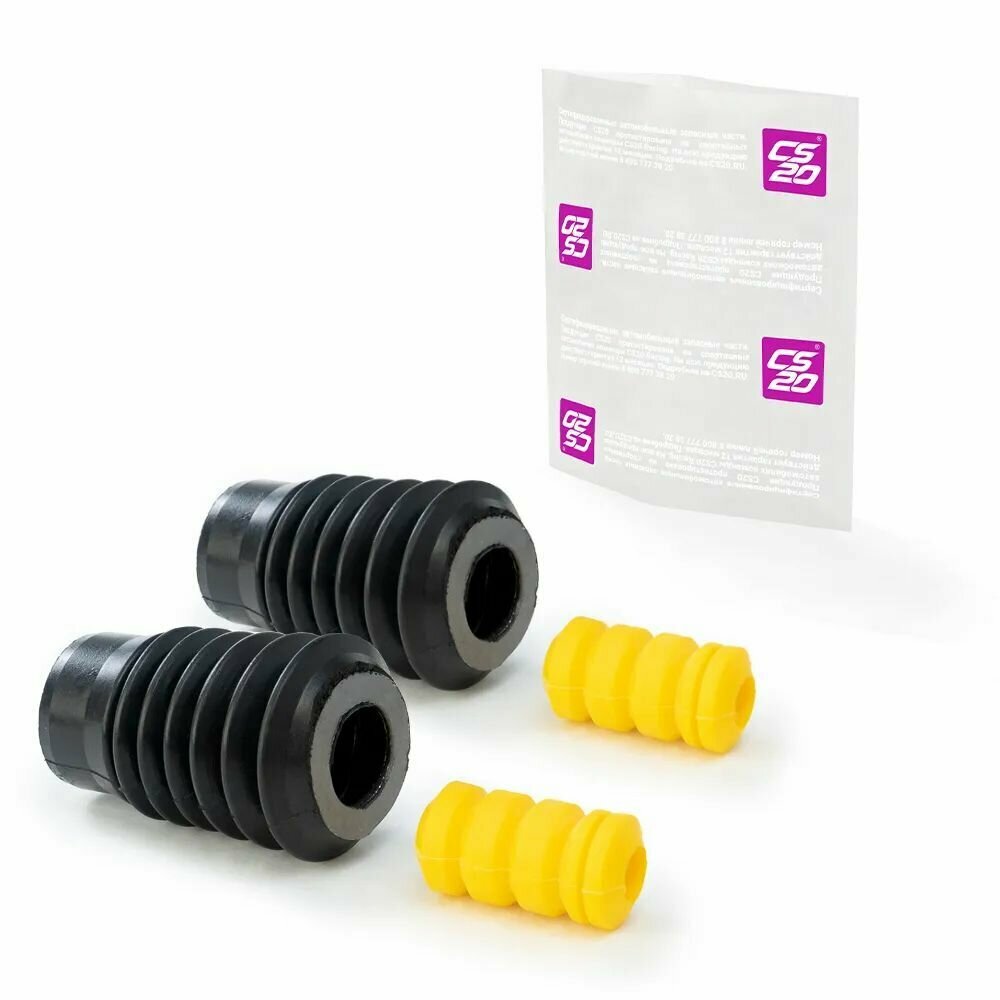 Отбойники (буферы) передней стойки с пыльниками для ВАЗ 2110-2112, 2170 Приора, 2190 Гранта, LADA Priora, Granta комплект 2 шт. полиуретан серии COMFORT арт 06489