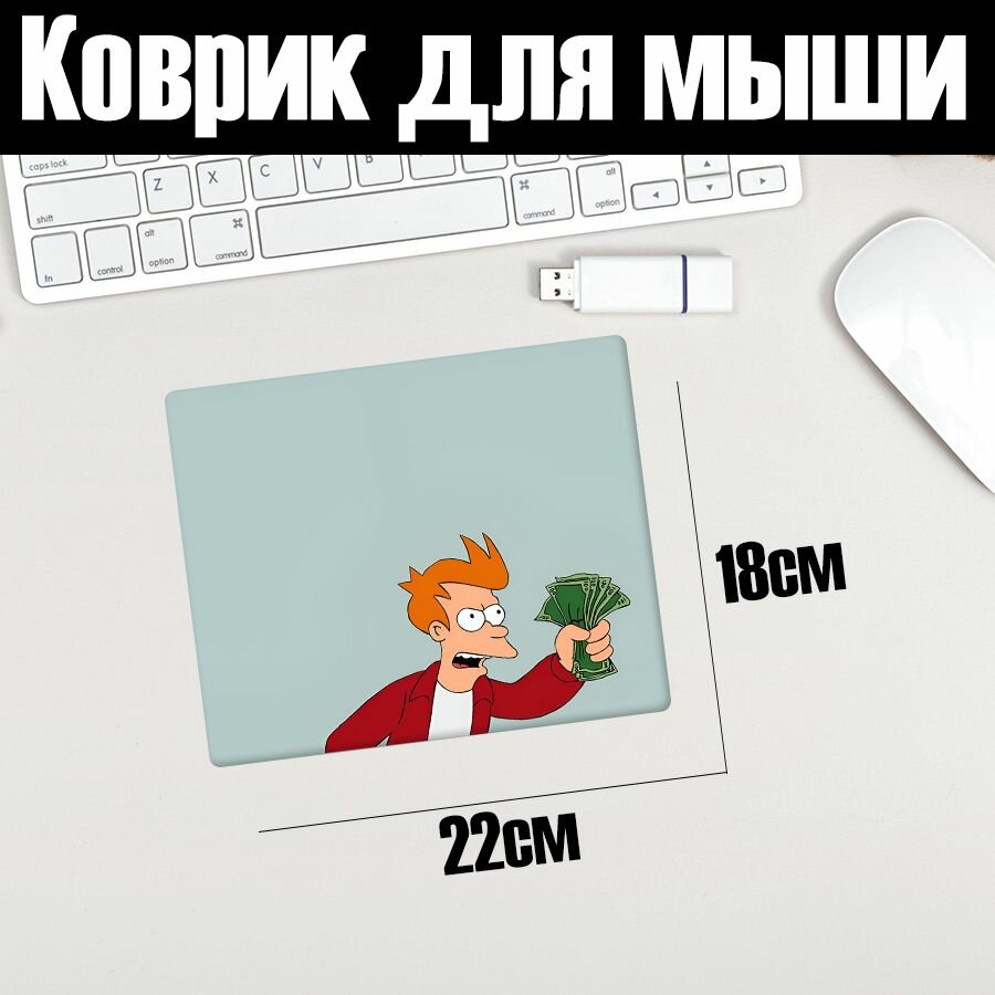 Коврик для мыши 18х22 с принтом "Футурама"