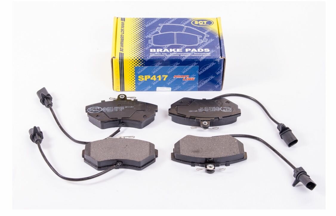 Колодки тормозные передние для Audi A4 (1995-2008 г), Volkswagen Passat (1996-2005 г) комплект 4 шт. арт SP417