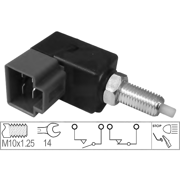 ERA 330043 (0911058 / 0K20C66490A / 1240554) датчик стоп-сигнала acura: integra наклонная задняя часть 1.6 / 1.6