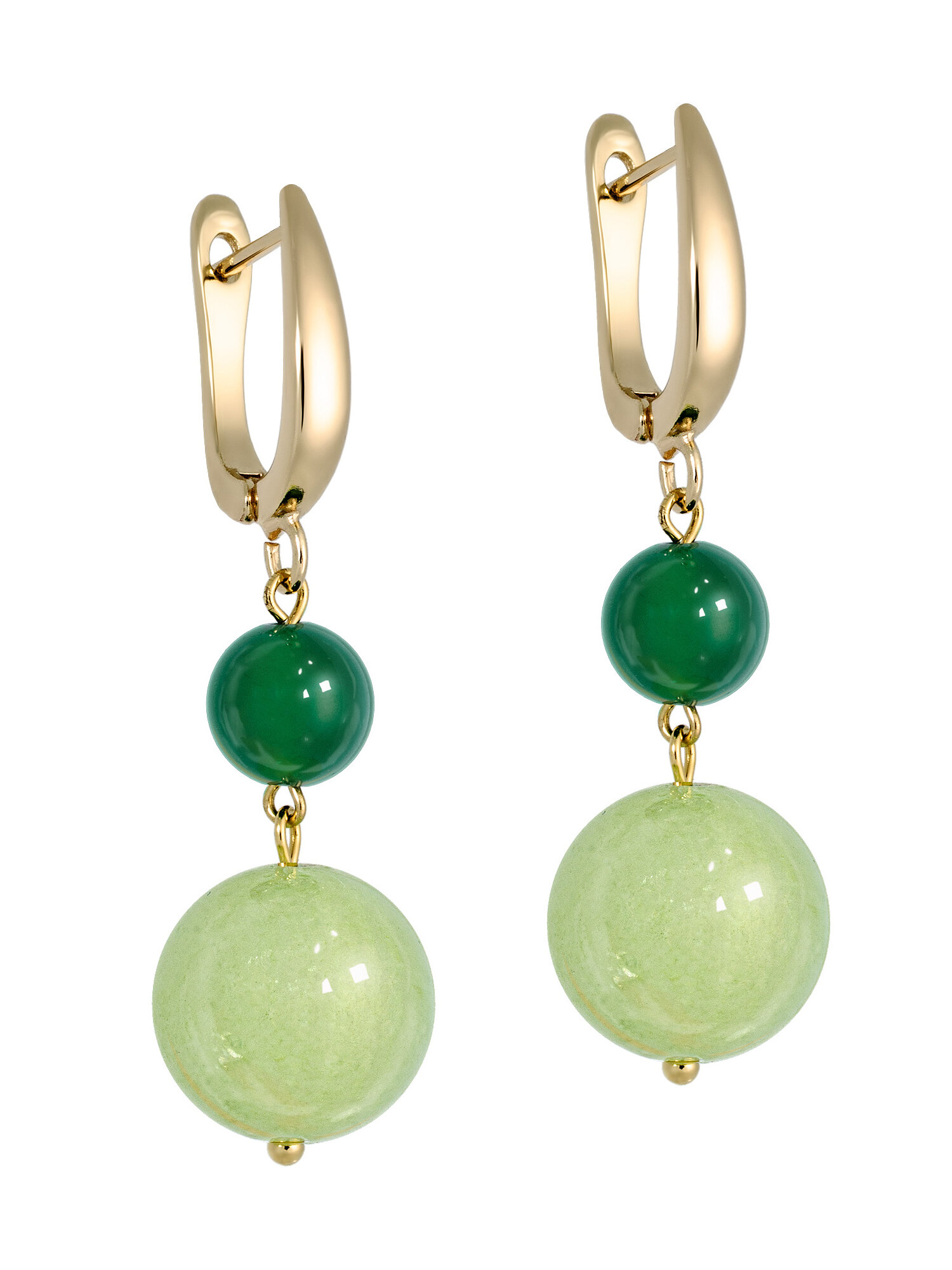 Серьги, оникс, жадеит