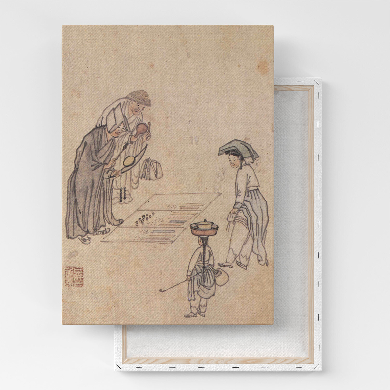 Картина на холсте, репродукция / Ким Хон До / Размер 30 x 40 см