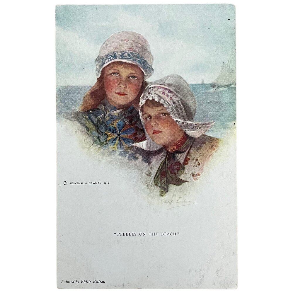 Почтовая открытка "Филип Буало. Галечный пляж" 1900-1917 гг. Англия