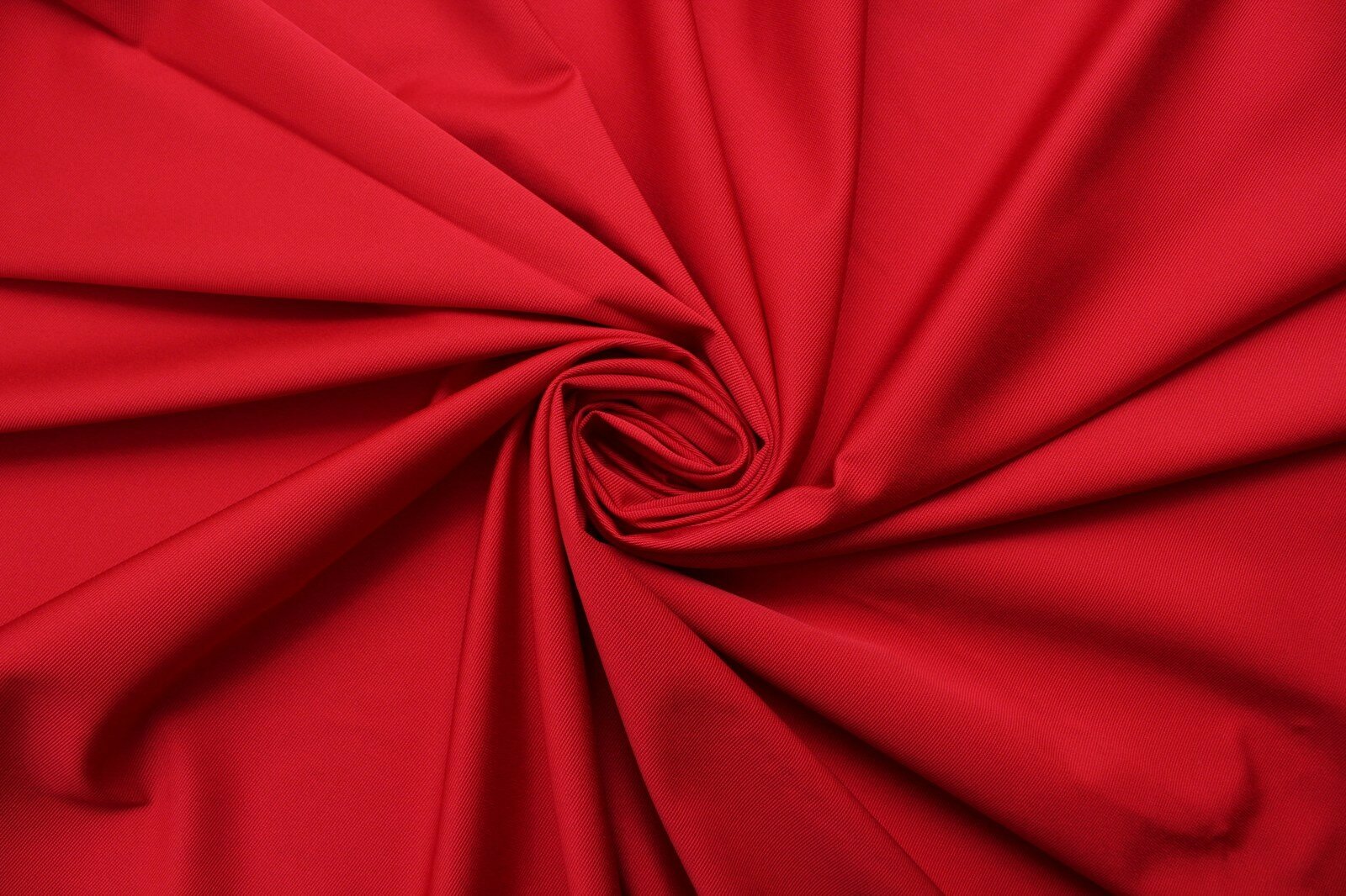 Ткань плательная, репс стрейч ярко-красный, 220 г/пм, ш144см, 0,5 м
