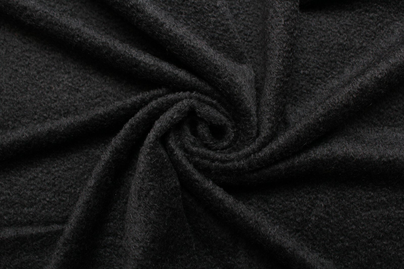 Ткань костюмно-пальтовая Agnona чёрная, ш144см, 0,5 м