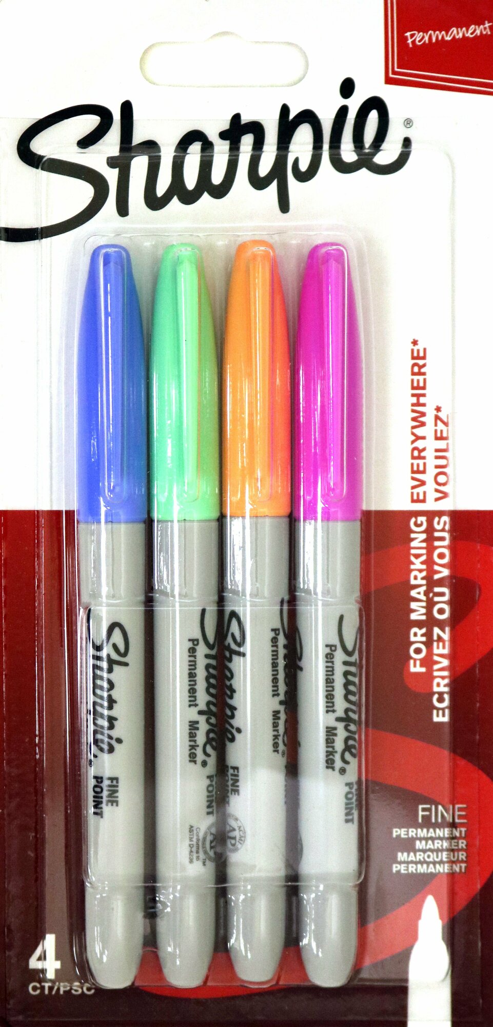 Набор маркеров перманентных Fine, пастельные, 4 штуки