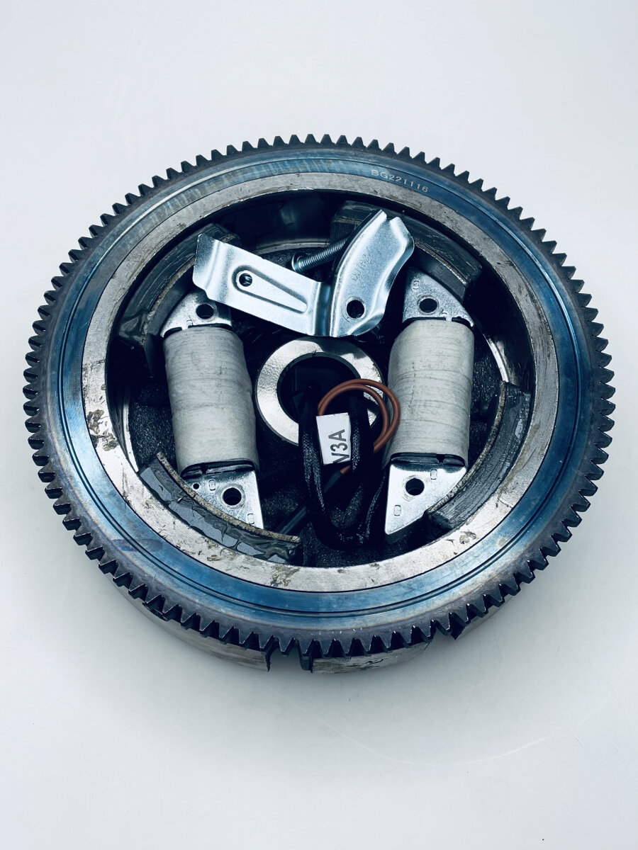 3А/36Вт Катушка освещения Lifan 182FD-190FD (для электростартера, с венцом, маховик, выпрямитель, катушка, зажим, болты 12, болты 35, шайбы) №1538