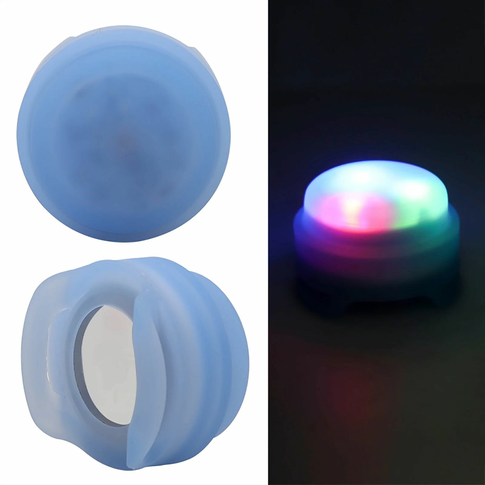 Чехол для трекера AirTag светящийся с креплением на ошейник домашних животных Синий