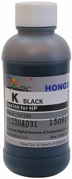 Чернила DCTec водорастворимые HP DJ5000 Black (черный) 200 мл