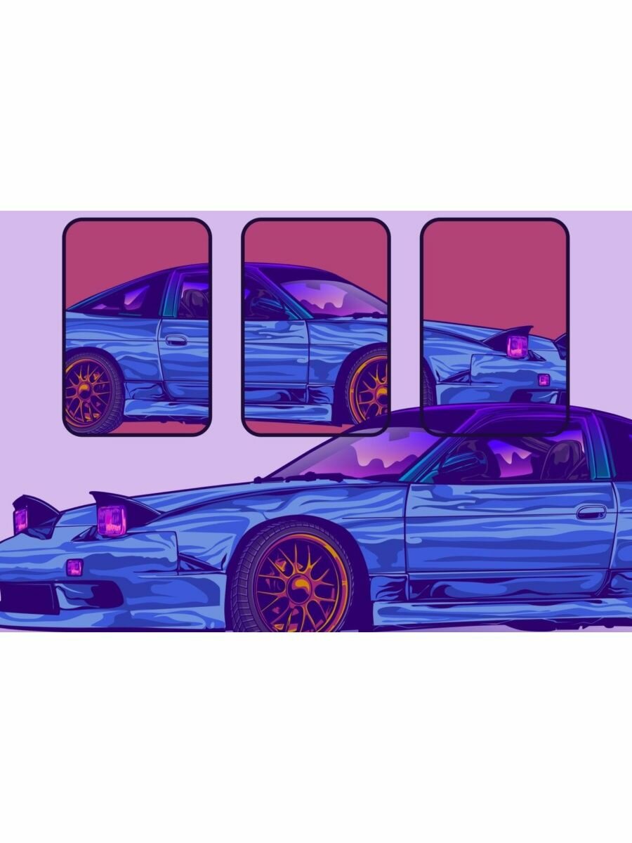 Постер "JDM Neon. Mazda RX-7"