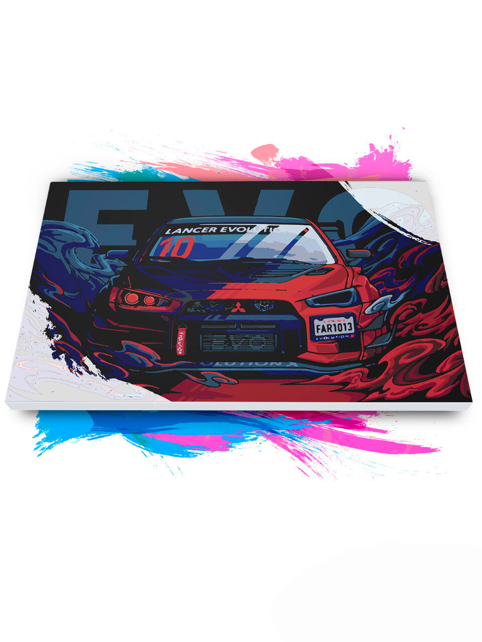 Картина по номерам на холсте Mitsubishi Lancer Evolution X, 70 х 100 см