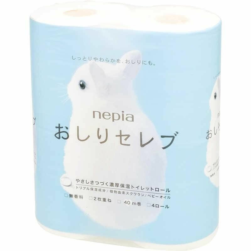 NEPIA Туалетная бумага 2 слоя Oshiri Seleb Япония 4 рулона