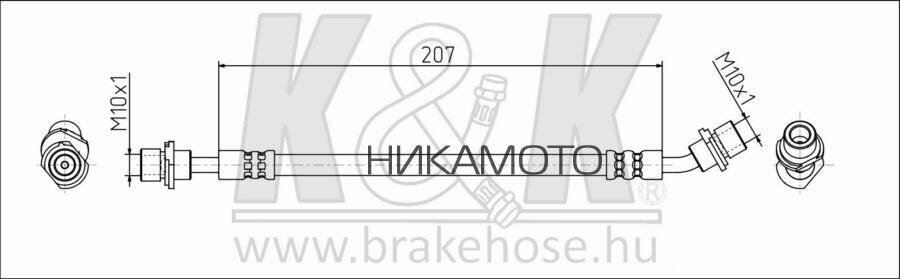 K&K FT1676 Тормозной шланг TOYOTA PRIUS (2003 - 2009)