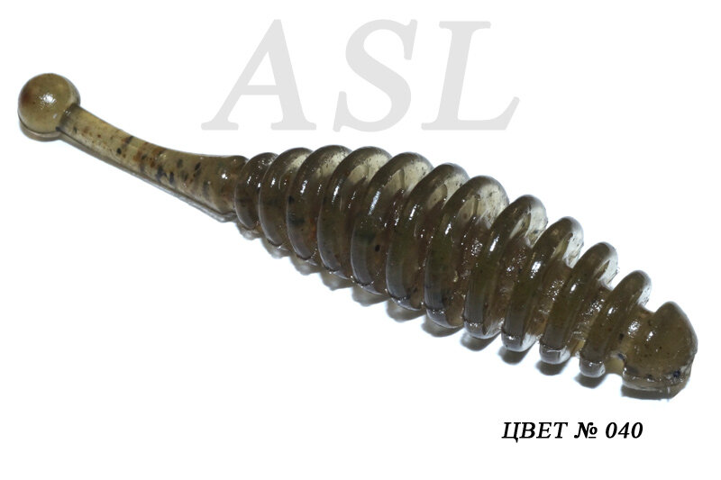 Силиконовая приманка ASL "Бу-Бу" цвет №040, L- 7 см (3"), 7шт/уп