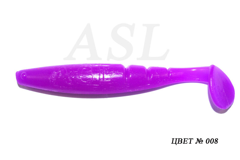 Силиконовая приманка ASL "Самурай" цвет №008, L-12см (5"), 4шт/уп