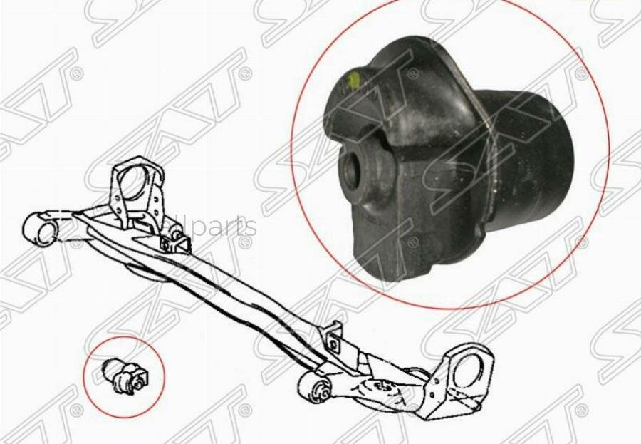 SAT ST-48725-44010 Сайлентблок балки Toyota Ipsum (SXM10) 96-01 / Gaia 98-04