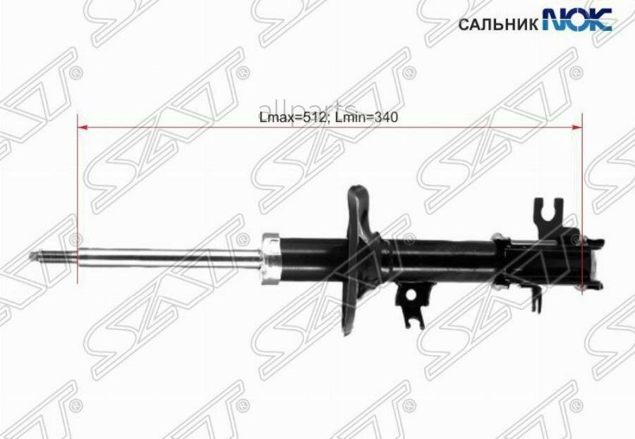 SAT ST-96653232 Стойка передняя Chevrolet Aveo 02-11 / Kalos 03-08