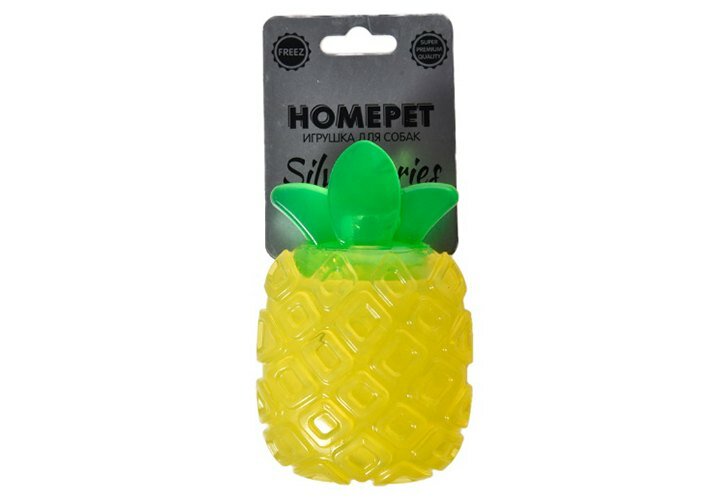 Игрушка для собак HOMEPET, Silver Series, ананас охлаждающей, 11,4 см х 7 см х 4,5 см