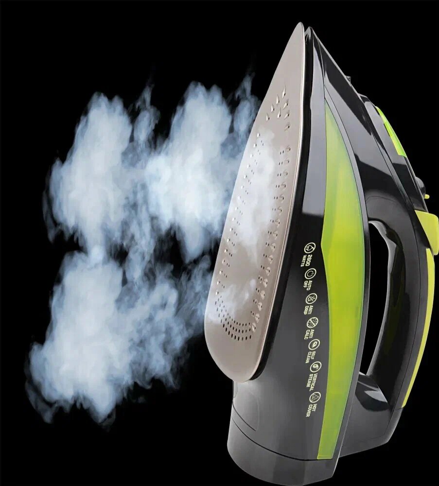 Утюг Cronier Professional EAC 2200W, серый, с вертикальным отпариванием, автоотключением, проводной.