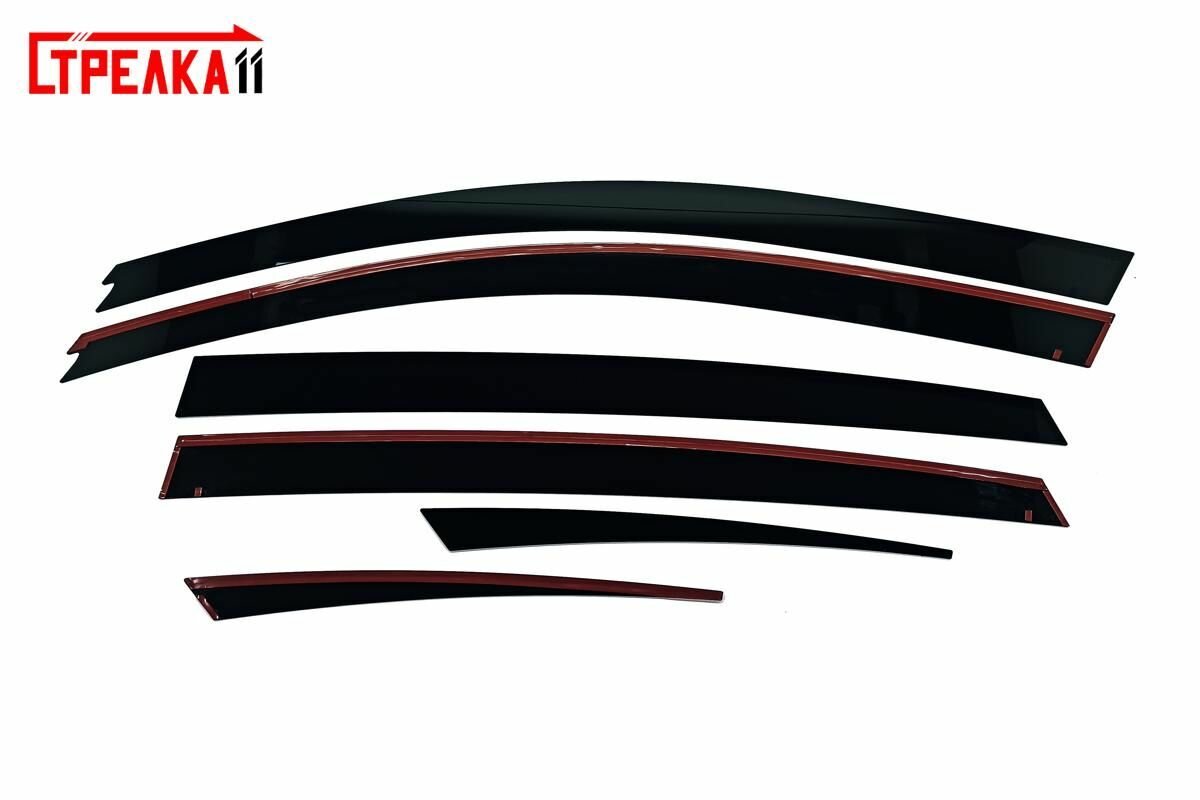 RENAULT ARKANA (I) 2018-2022 - 2D Дефлекторы окон черные