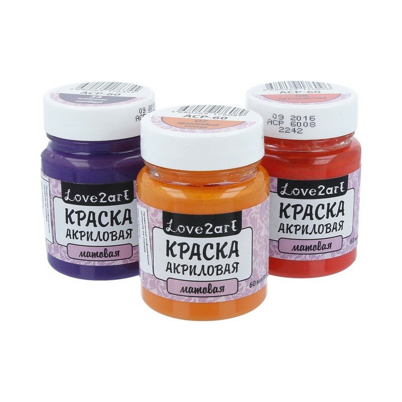 "Love2art" для декора матовая ACP-60 60 мл 08 красный