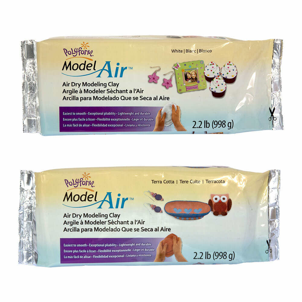 Sculpey' Model Air полимерная глина AD2222-GO23 1000 г для моделирования изделий цвет белый