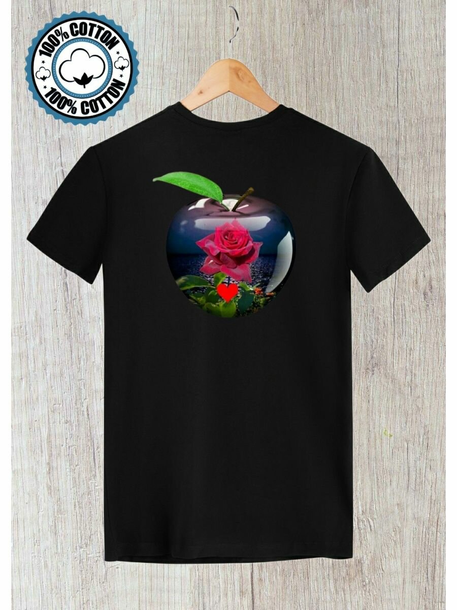 Футболка apple стеклянное темное яблоко