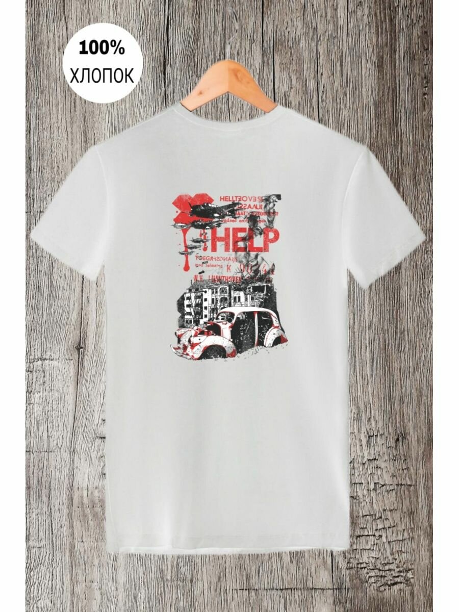 Футболка граффити газета машина самолеты