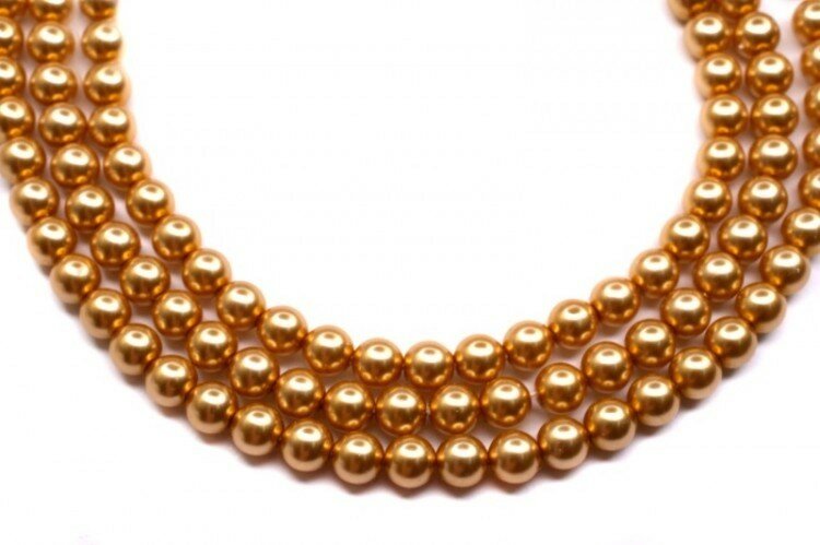 Жемчуг Preciosa Maxima, цвет gold, 5мм, 704-122, 10шт