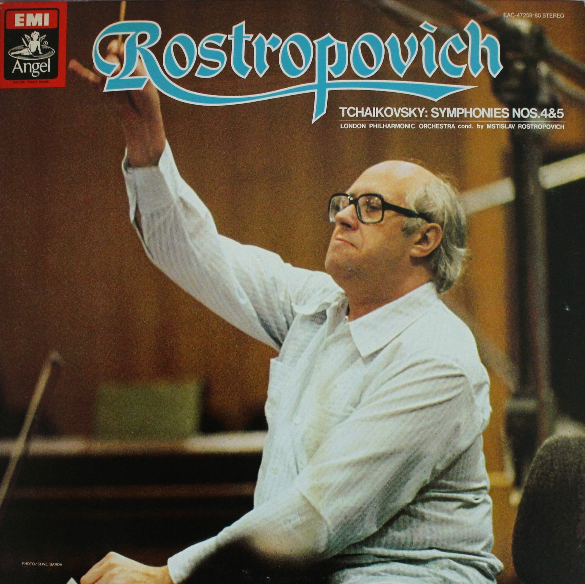 Виниловая пластинка MSTISLAV ROSTROPOVICH - Tchaikovsky: Symphony No. 4&5, London Philharmonic Orchestra, 2 LP