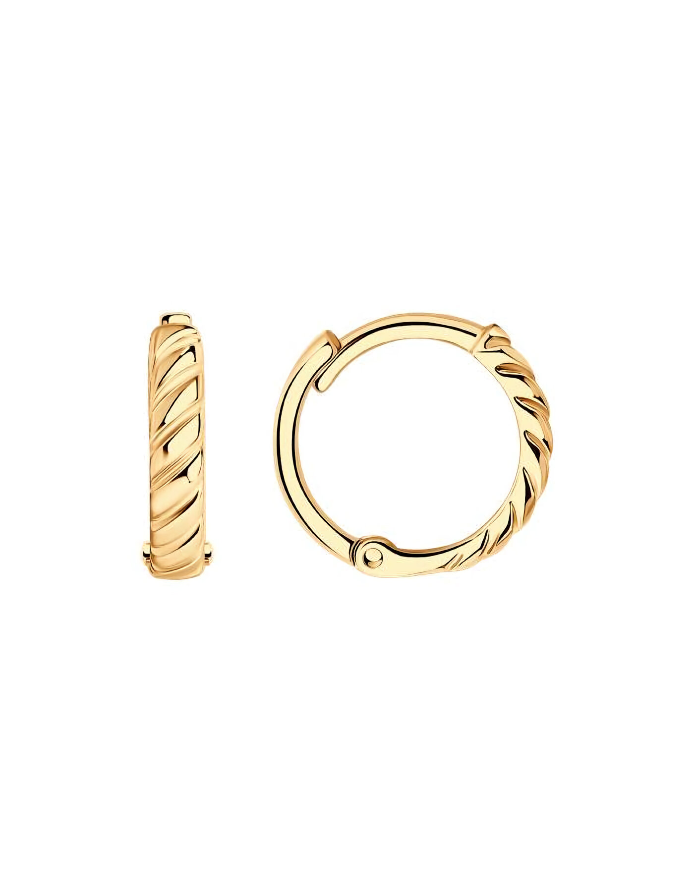 Серьги конго, серебро, 925 проба, золочение