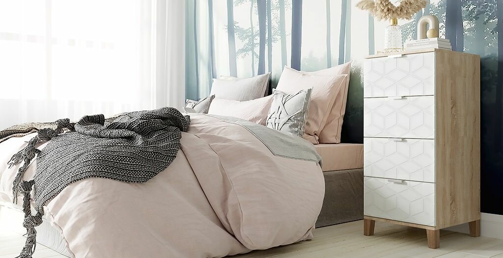 Комод для одежды Марвин-6, 50х40х100 см, с ящиками, на ножках. Гарантия 12 месяцев