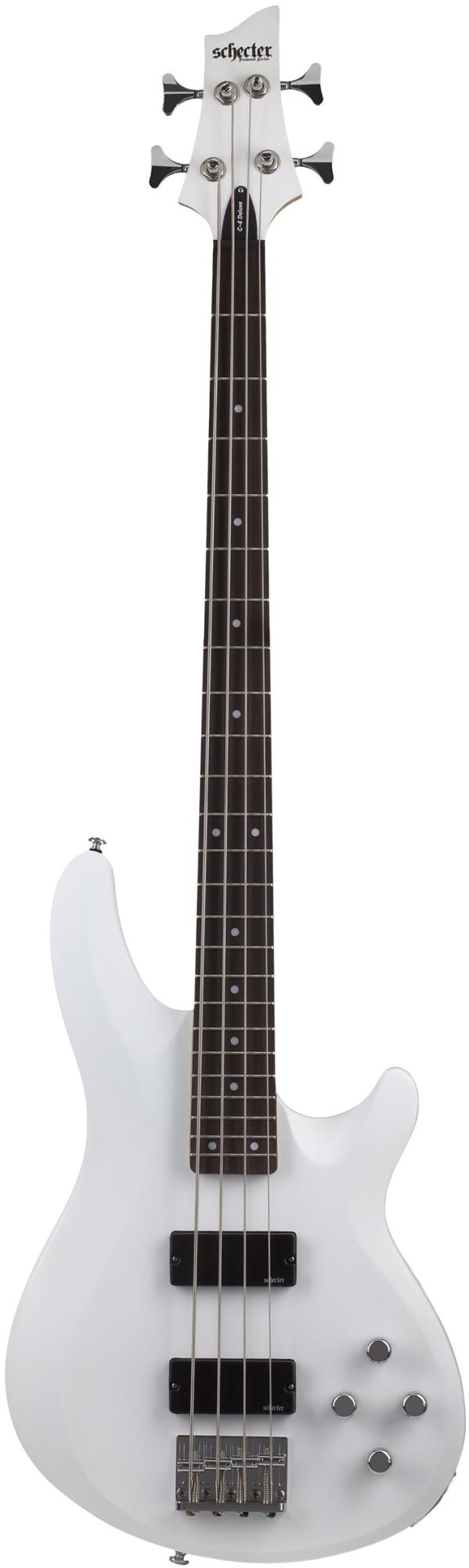 SCHECTER C-4 DELUXE SWHT - бас-гитара, цвет белый матовый