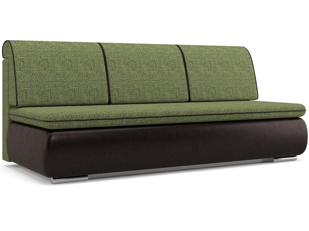 Прямой диван Палмерстон Зеленый, еврокнижка, 197х91х91 см, с ящиком для белья