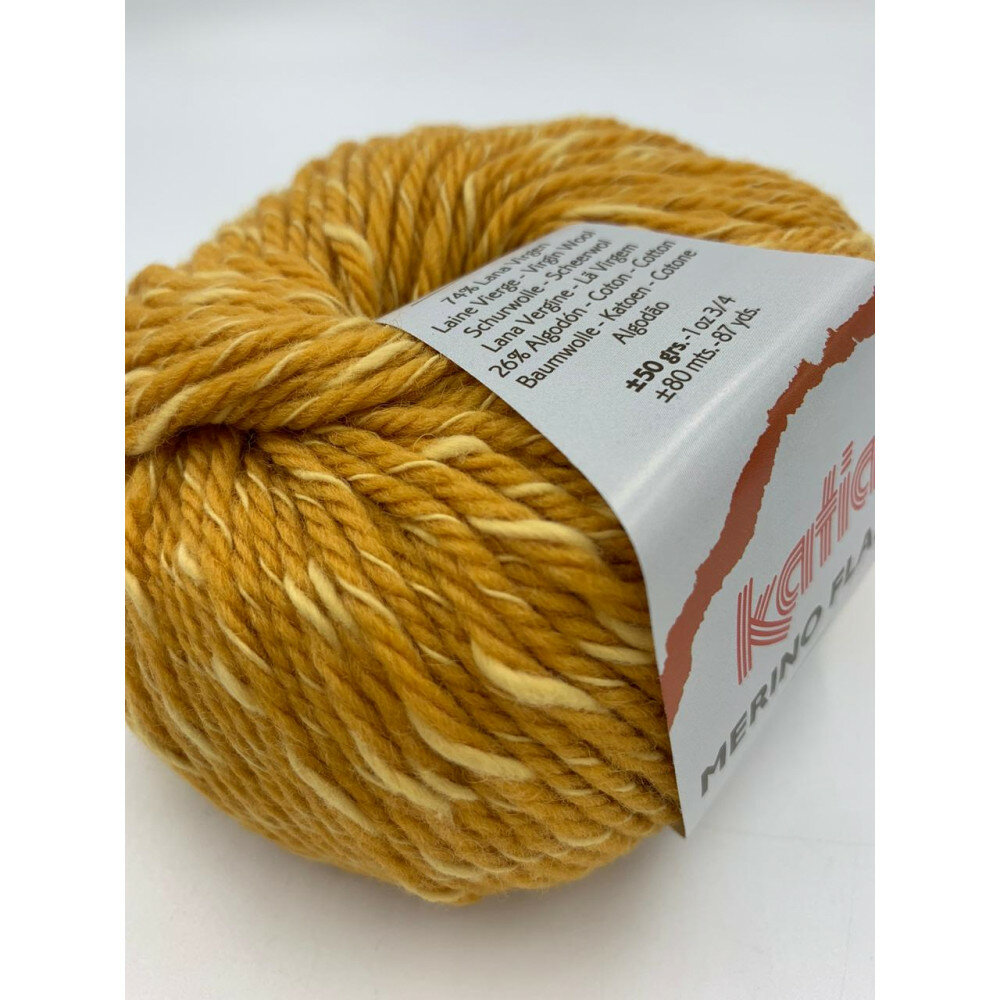 Пряжа KATIA Merino Flame цвет 108, желтый песок