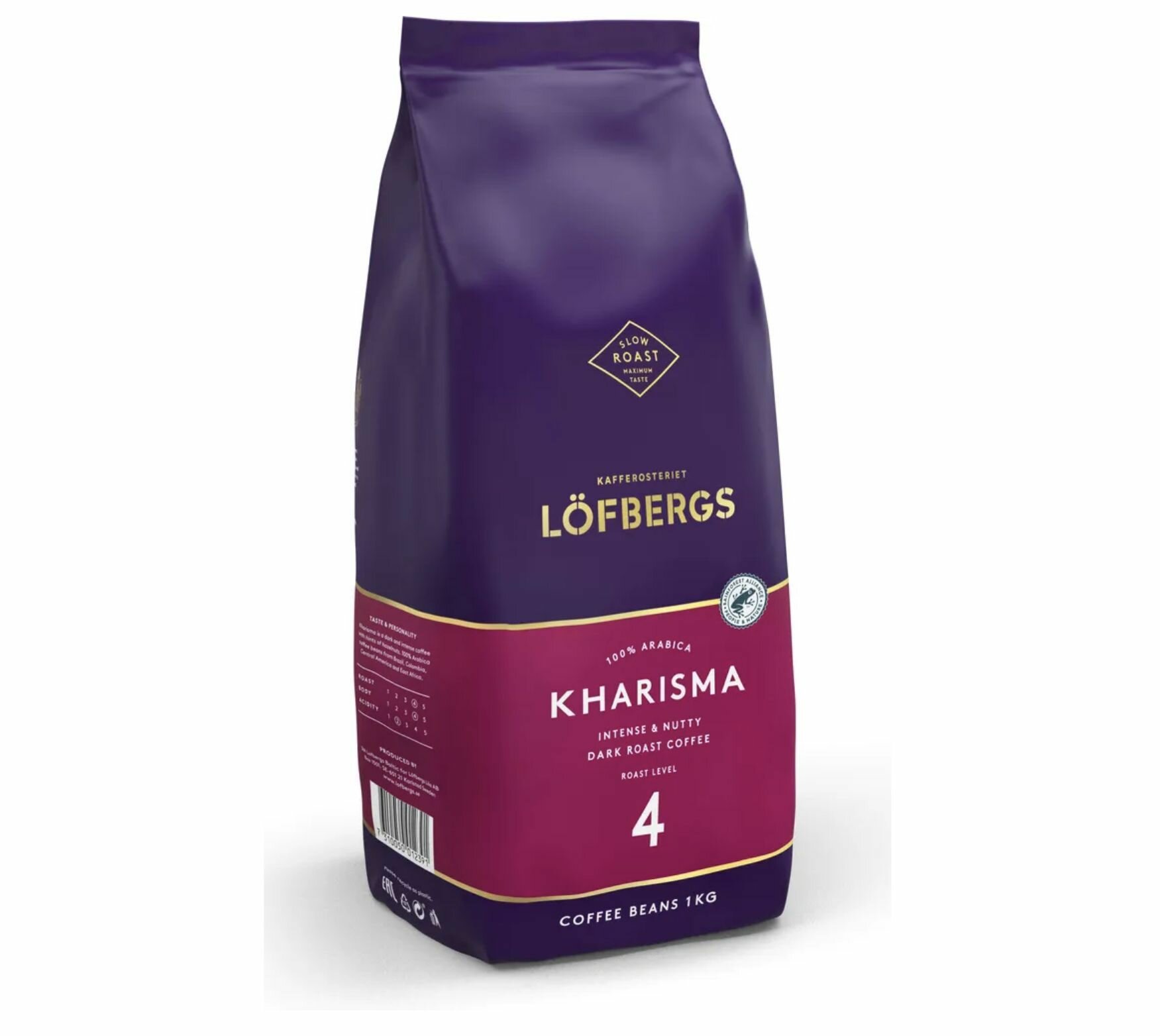 Кофе Lofbergs "Kharisma", 100%, арабика, вакуумная упаковка, 1 кг