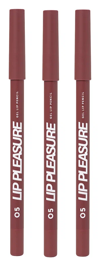 Карандаш для губ гелевый Love Generation Lip Pleasure, тон 05 красно-коричневый, 1,35 г 3 шт