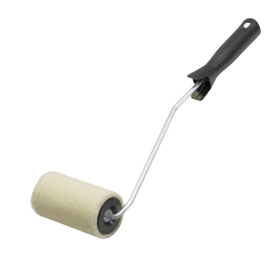 Валик малярный велюр 100 мм стержень 6 мм ворс 5 мм для алкидной основы с ручкой удлиненный