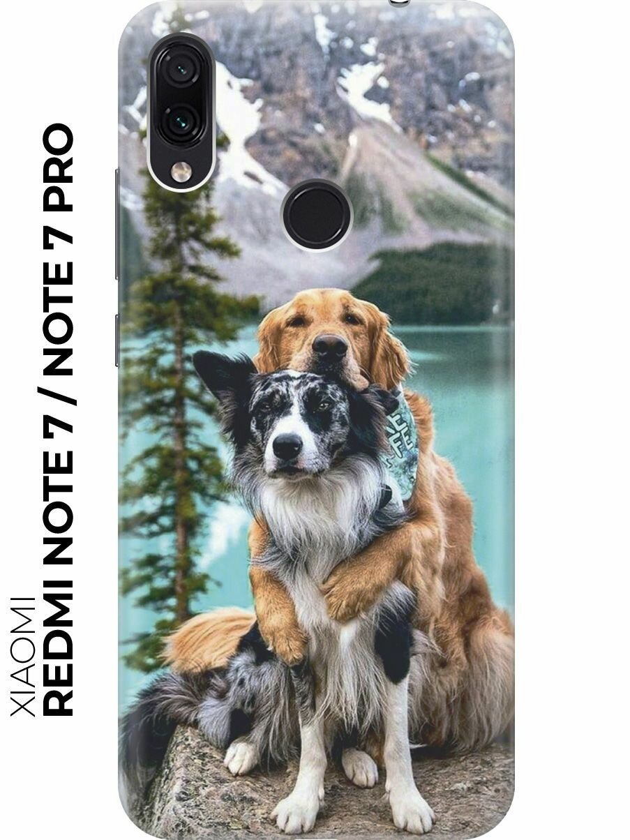 Силиконовый чехол Собачья дружба на Xiaomi Redmi Note 7 / Note 7 Pro / Сяоми Редми Ноут 7 / Ноут 7 Про